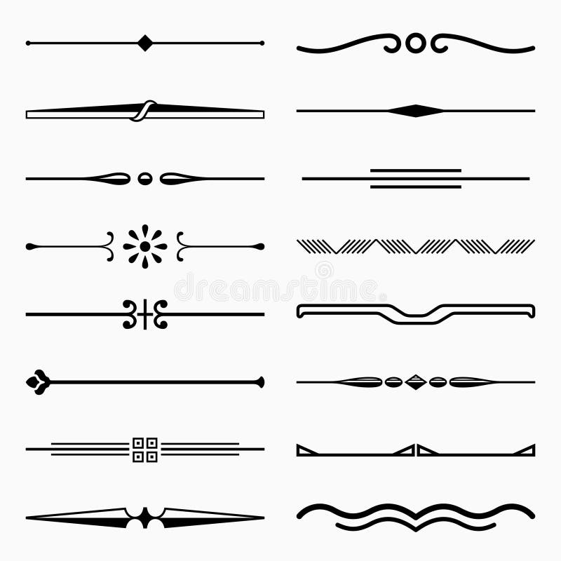 Short dividers set 2 stock vector. Illustration of ornate - 116969224