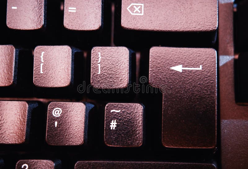 Short Enter Key on English Computer Keyboard Background Stock Image ...