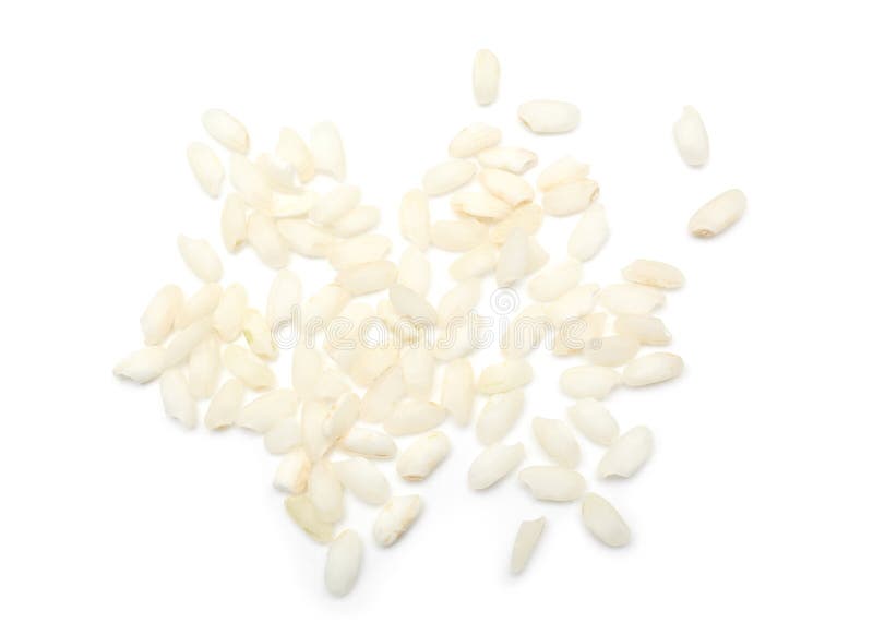 Short Grain Rice on White Background Stock Image - Image of rice, taste ...