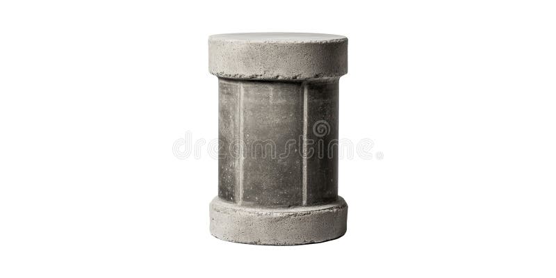 Short Gray Stone Column Isolated on Transparent Background Stock ...