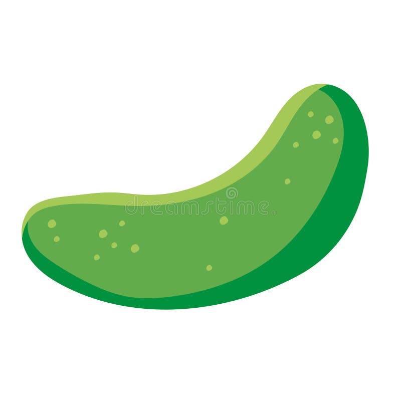 Short Green Cucumber Icon. Vector Stock Vector - Illustration of ...