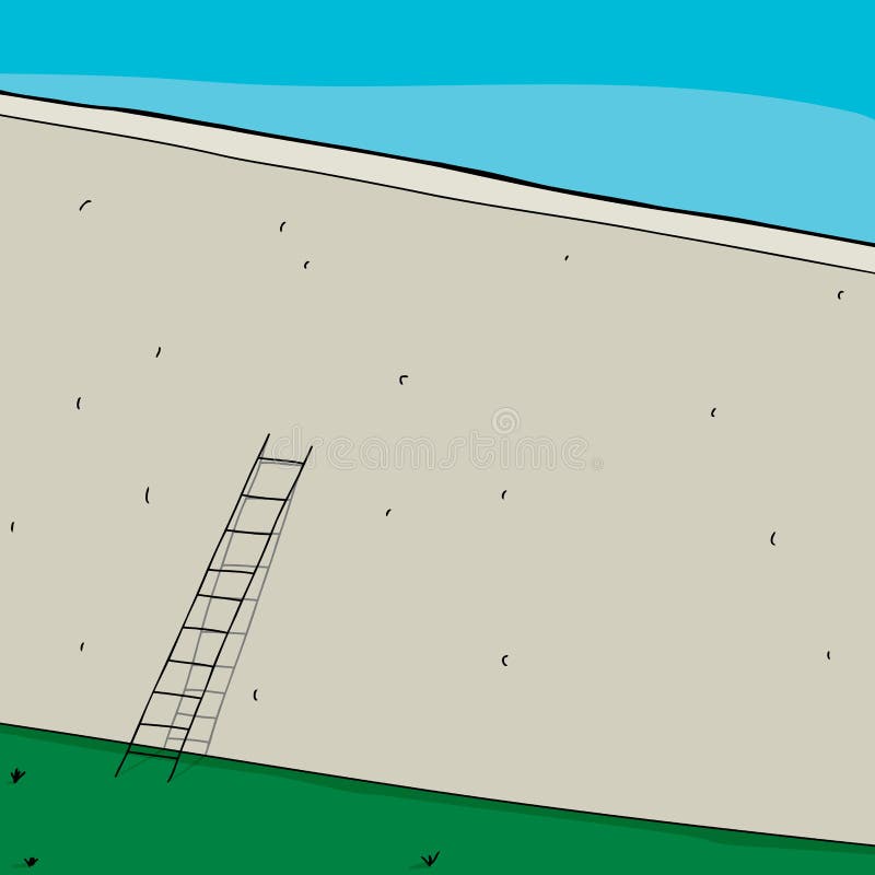 Ladder Leaning Wall Stock Illustrations – 136 Ladder Leaning Wall Stock ...