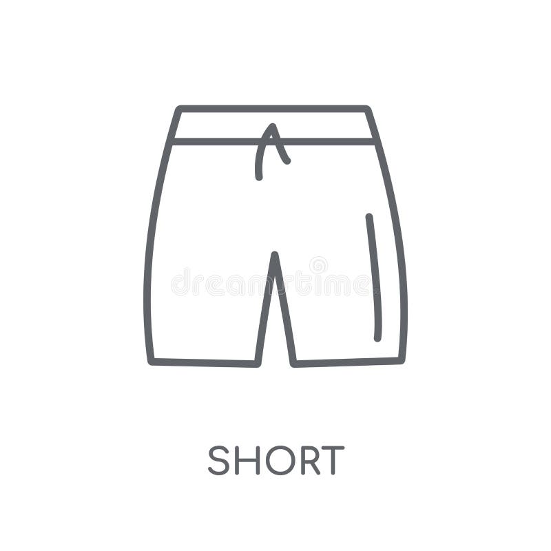 Short Linear Icon. Modern Outline Short Logo Concept on White Ba Stock ...
