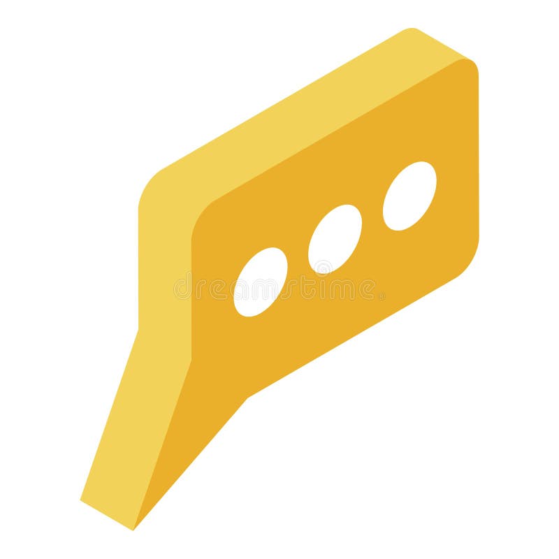 Short Message Icon, Isometric Style Stock Vector - Illustration of ...