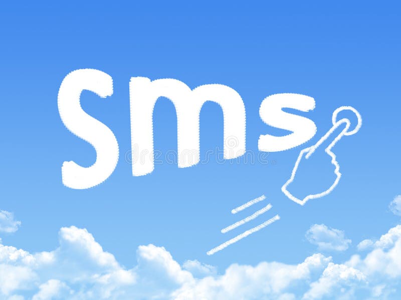 Short Message Service Message Cloud Shape Stock Illustration ...