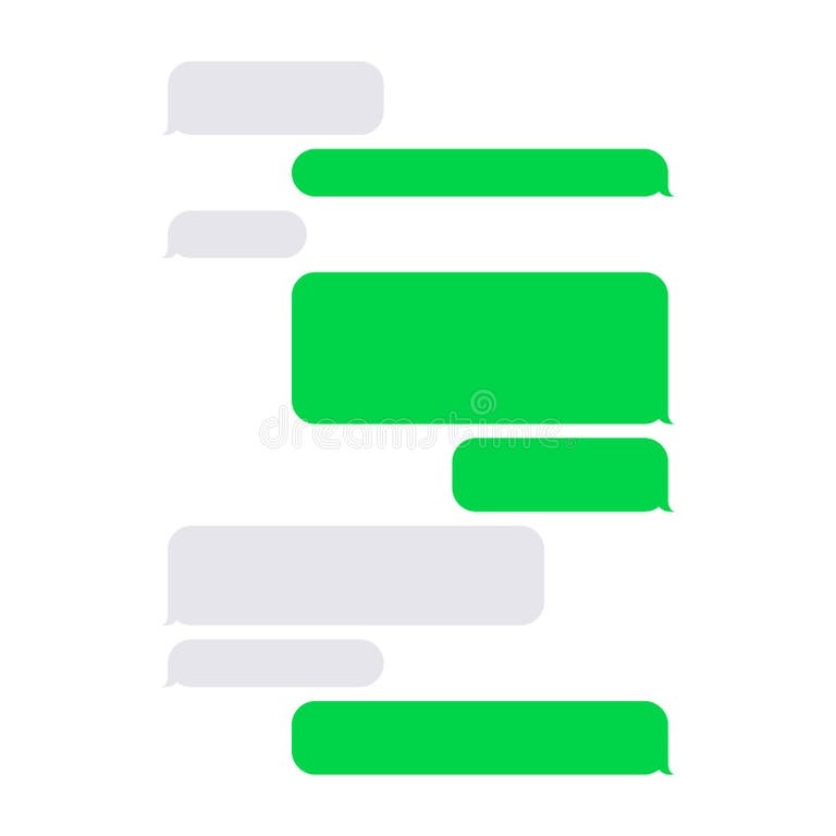 Short Message Service SMS Blank Bubbles Set. Vector Stock Vector ...