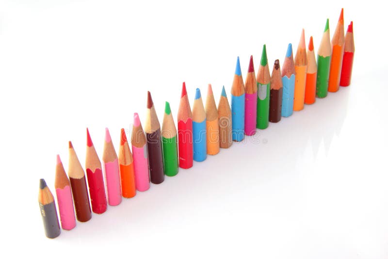 Short pencils stock illustration. Illustration of green - 25917817