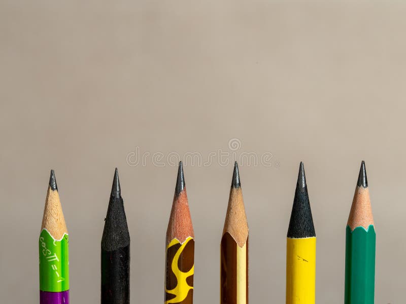 Short Pencils after Long Work, Objects for Visual Art Stock Photo ...