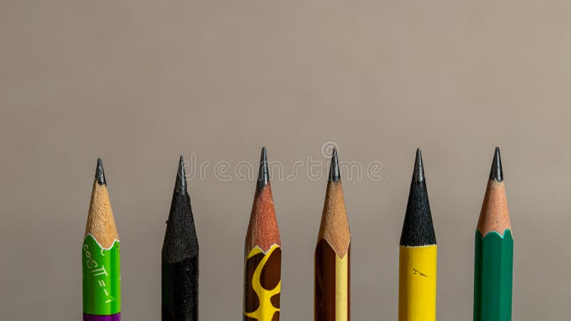 Short Pencils after Long Work, Objects for Visual Art Stock Photo ...