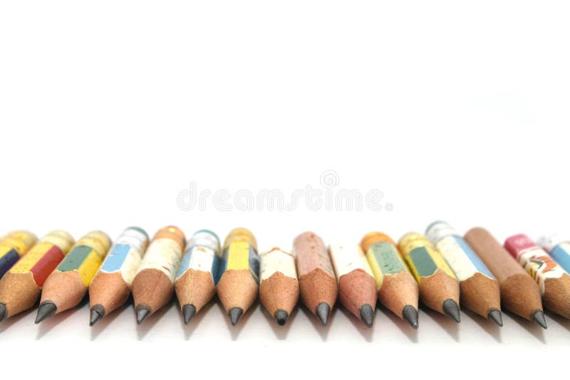 Short pencils stock image. Image of hand, student, drawing - 56154669