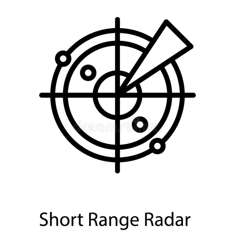 Short Range Radar stock illustration. Illustration of icon - 150792802