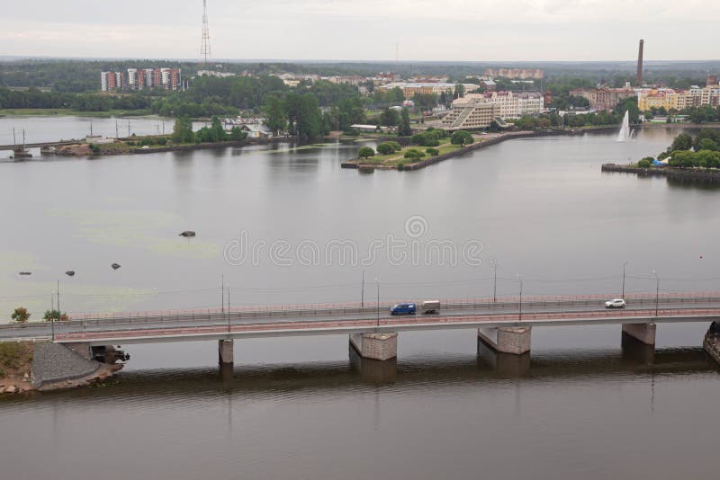 Short Road Bridge Across the River in the City. Stock Photo - Image of ...