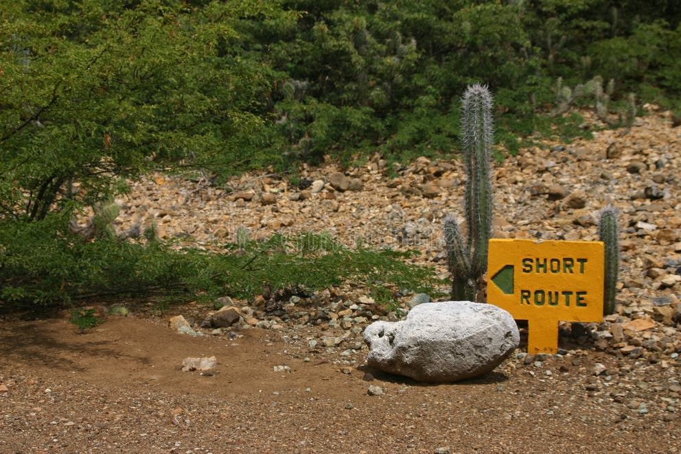 Short route stock image. Image of left, shorter, long, roadsign - 569735
