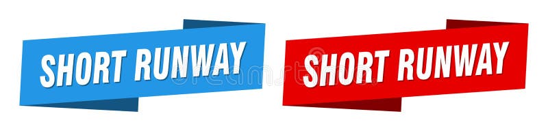 Short Runway Banner. Short Runway Ribbon Label Sign Set Stock Vector ...