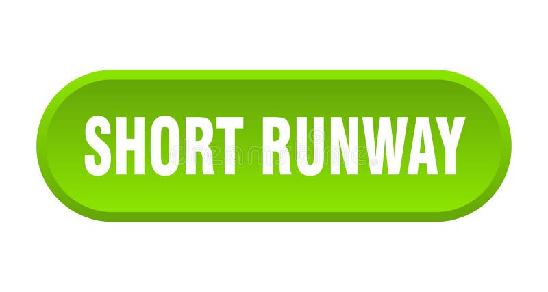 Short runway button stock vector. Illustration of label - 196831344