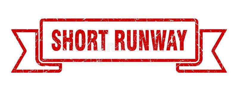 Short runway ribbon. stock vector. Illustration of grunge - 189694693