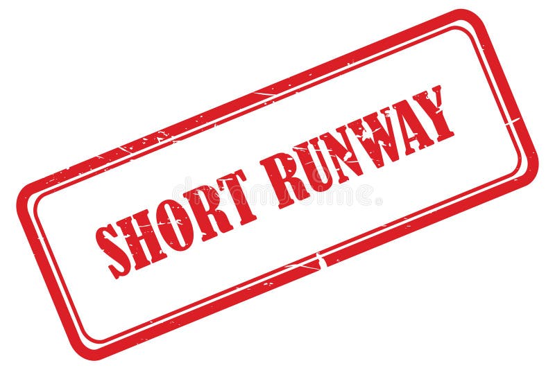 Short Runway Stamp on White Stock Illustration - Illustration of ...