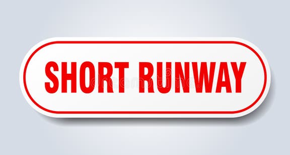 Short runway sticker. stock vector. Illustration of price - 197145086