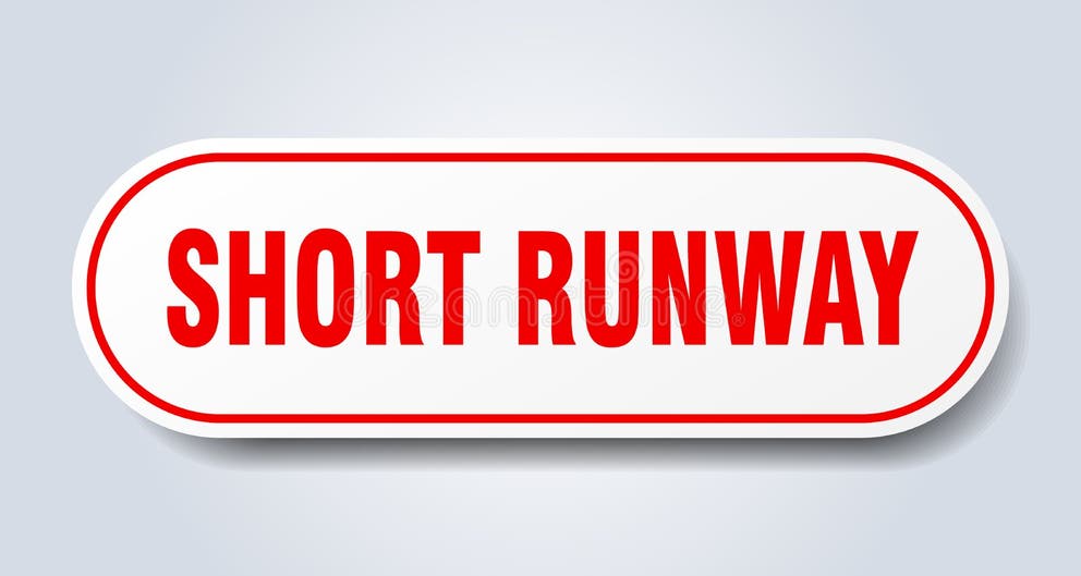 Short runway sticker. stock vector. Illustration of price - 197145086