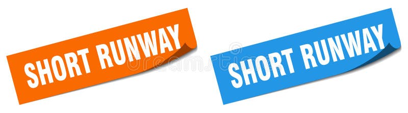 Short Runway Sticker. Short Runway Sign Set Stock Vector - Illustration ...