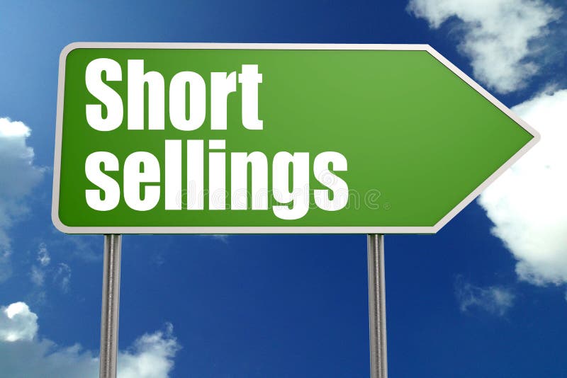 Short Selling Word with Green Road Sign Stock Illustration ...
