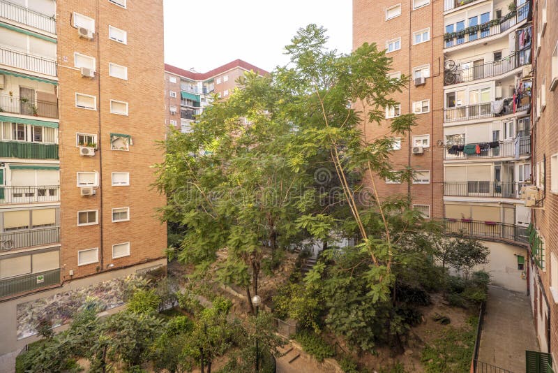 Short Service Terrace in a Residential Home Overlooking Stock Image ...