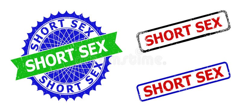 Short Sex Rosette And Rectangle Bicolor Seals With Scratched Textures