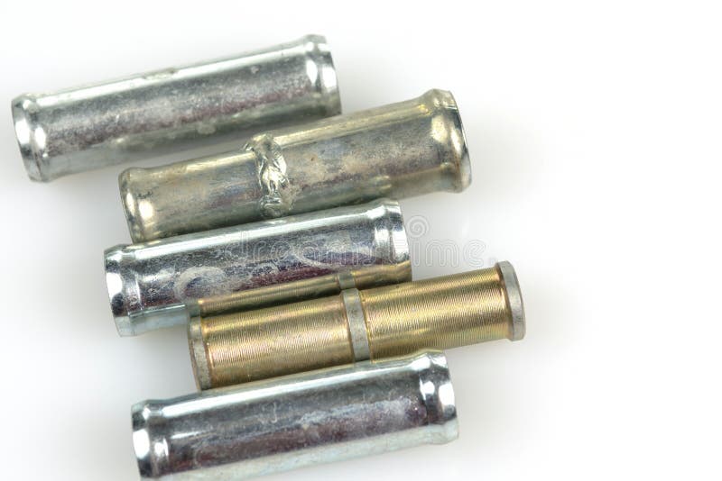 Short Size Metal Tubes on White Background Stock Image - Image of ...