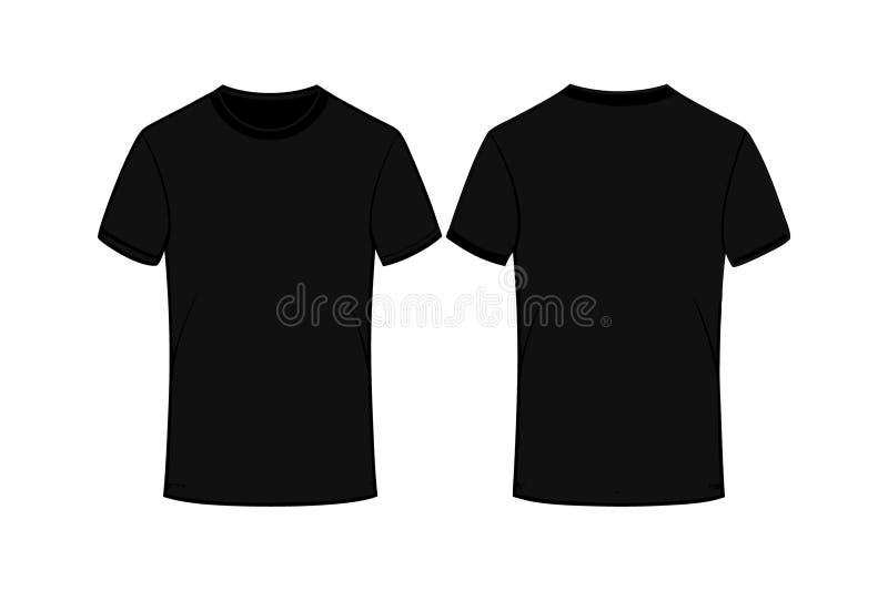 Short Sleeve Basic T Shirt Overall Technical Fashion Flat Sketch Vector ...