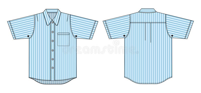 Short-sleeve Button Shirts Illustration / Stripe Stock Vector ...