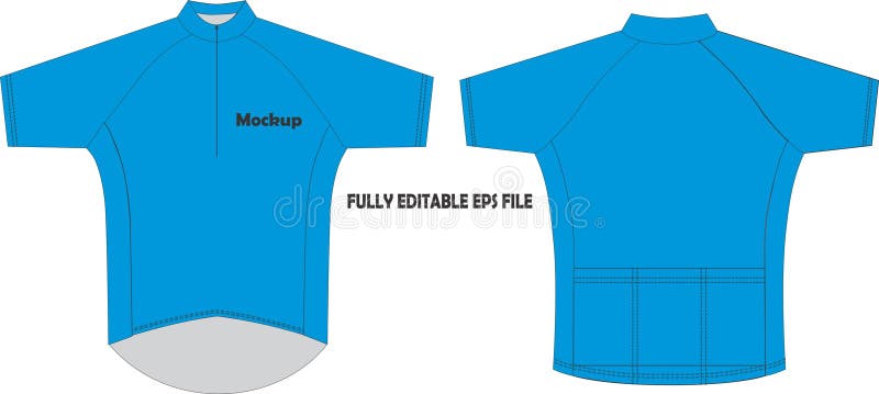Short Sleeve Jersey Mockup Illustration Vector Stock Vector ...