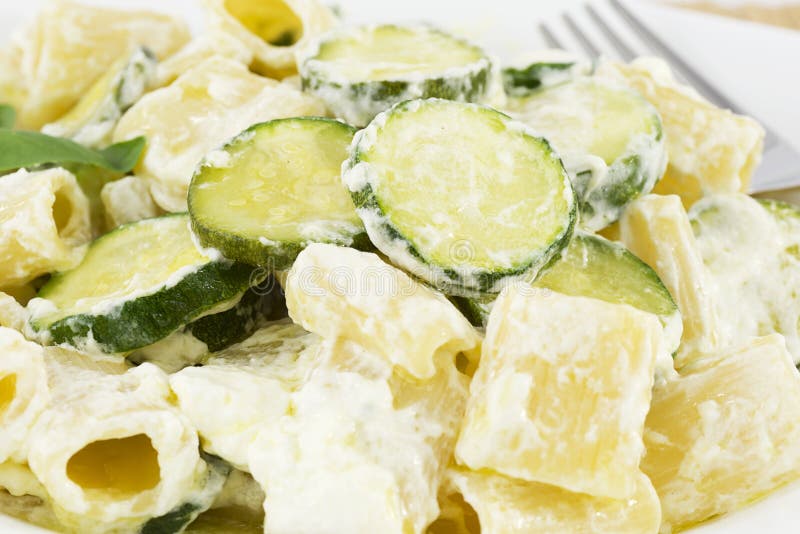 Short Sleeves with Zucchini and Philadelphia Stock Photo - Image of ...