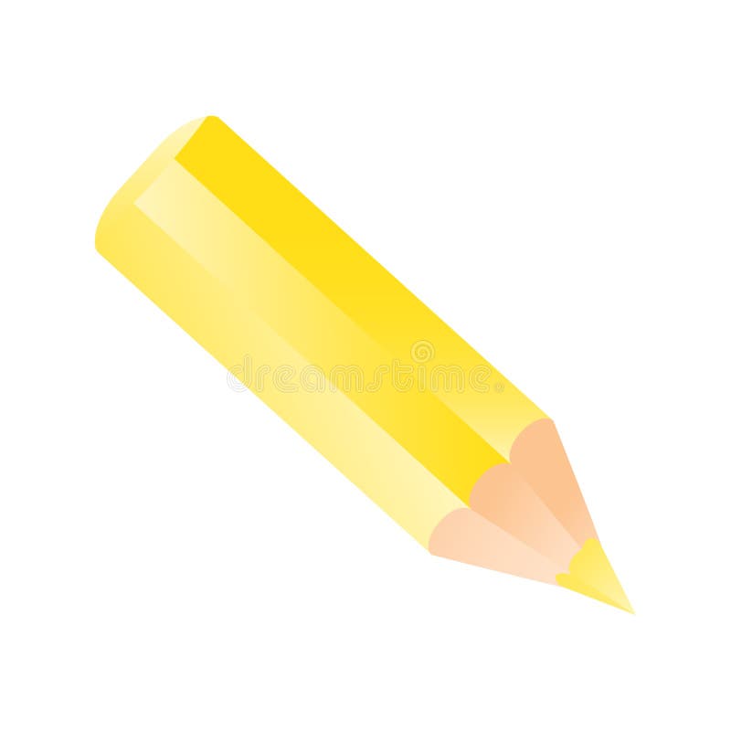 Short Small Pencil Icon. Yellow Color Pencil Stock Vector ...