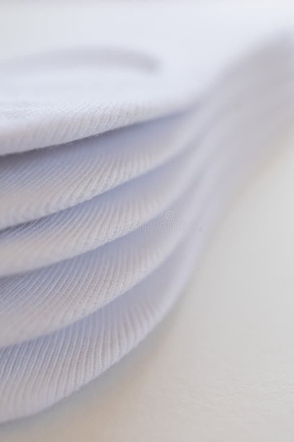 Five Pairs of Short Socks without a Model, on a White Background Stock ...