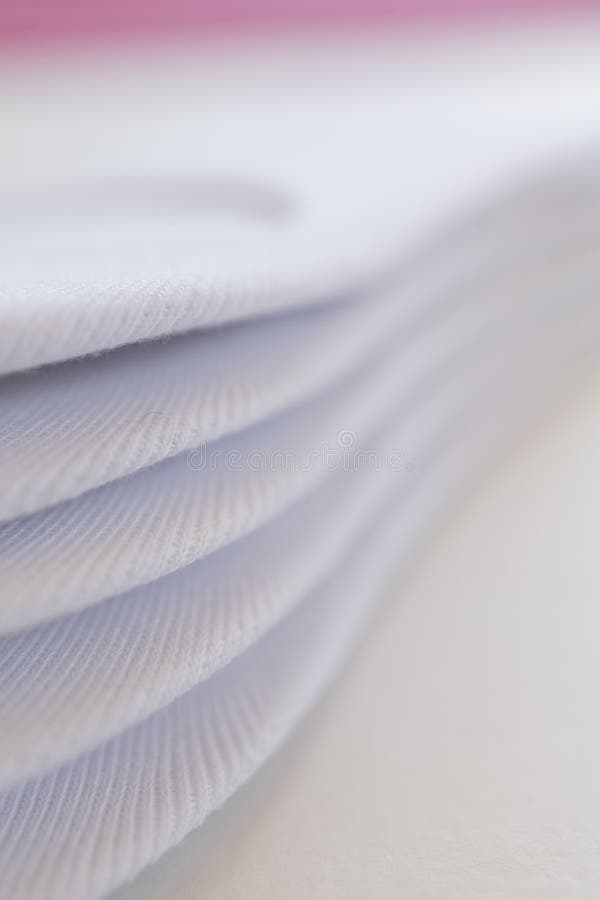 Five Pairs of Short Socks without a Model, on a White Background Stock ...