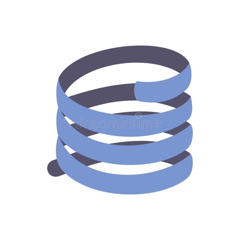 Short Spring Coil Icon, Flat Style Stock Illustration - Illustration of compressed, grip: 124501704