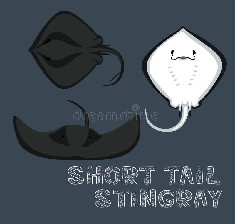 Cute Short-tail Stingray Cartoon Background Seamless Wallpaper Stock ...