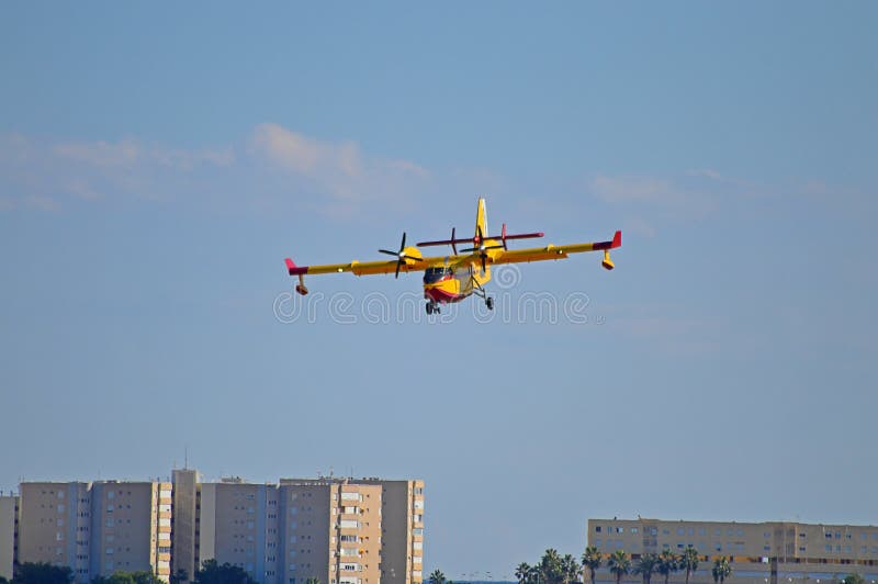 A Short Take Off and Land Aircraft on Final Approach Stock Photo ...