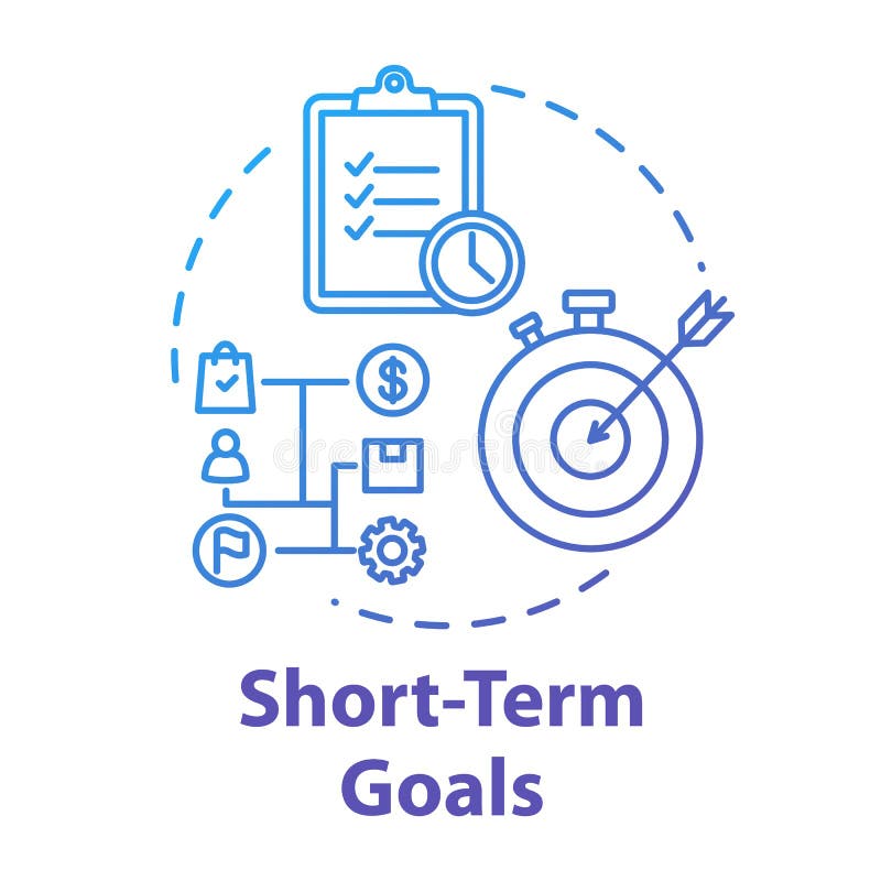 Short-term Smart Goals Concept Icon. Perfomance Optimization. Setting ...