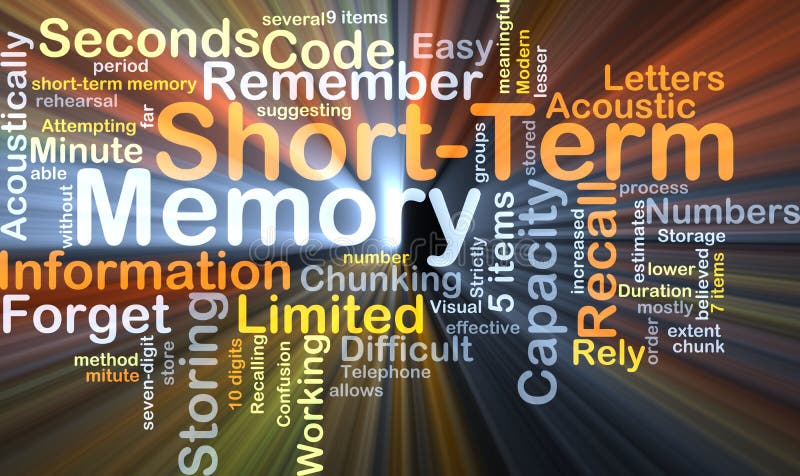 Short-term Memory Background Concept Glowing Stock Illustration ...