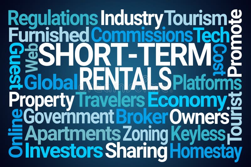 Short Term Rentals Word Cloud Stock Illustration - Illustration of ...