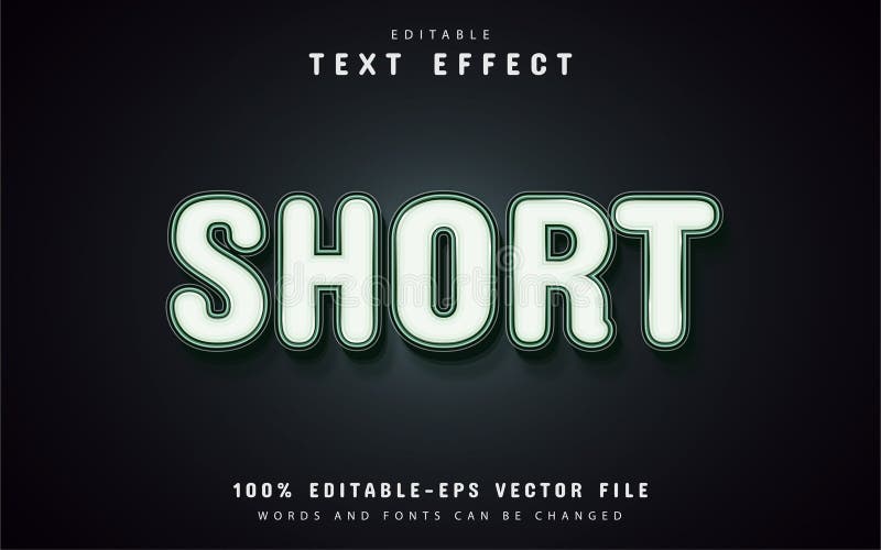 Short text effect editable stock vector. Illustration of multimedia ...