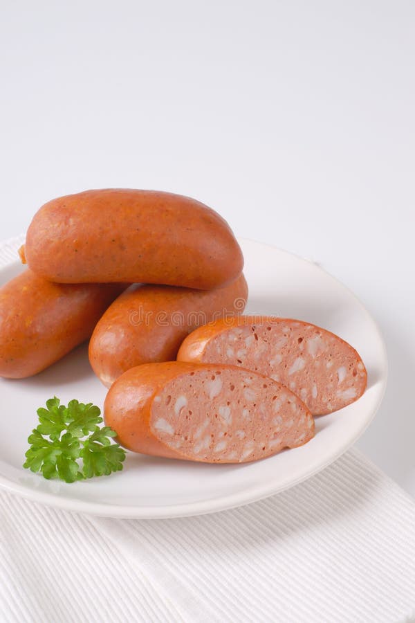Short thick sausages stock photo. Image of lunch, pork - 78674174