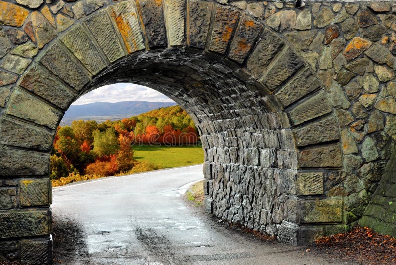 Short tunnel stock image. Image of stone, autumn, light - 35566391
