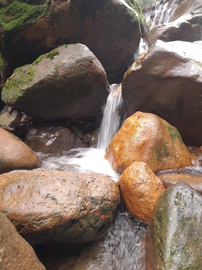 A Short Water Fall among the Rocks Stock Photo - Image of lake, stones ...
