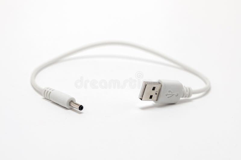 Short White Cable with USB-a on One Side and Other Device Charging ...