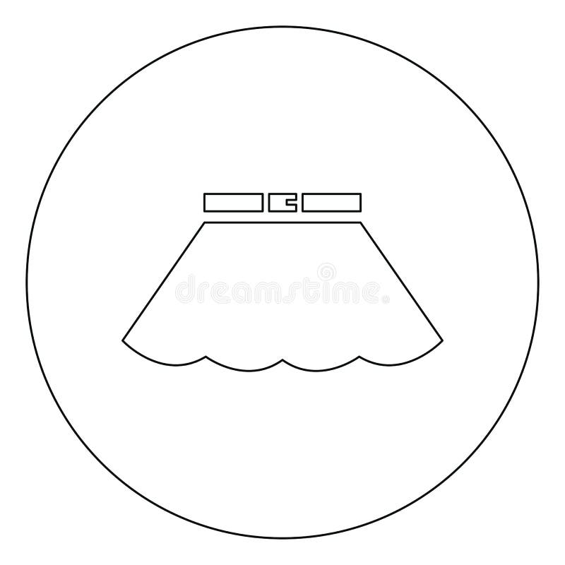 Short white skirt, icon stock vector. Illustration of dress - 259783641