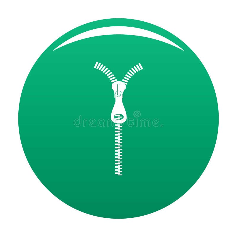 Short Zip Icon Vector Green Stock Vector - Illustration of clothing ...