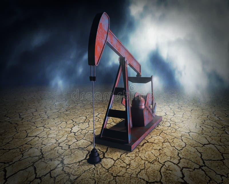 Shortage of oil resources stock illustration. Illustration of dirty ...