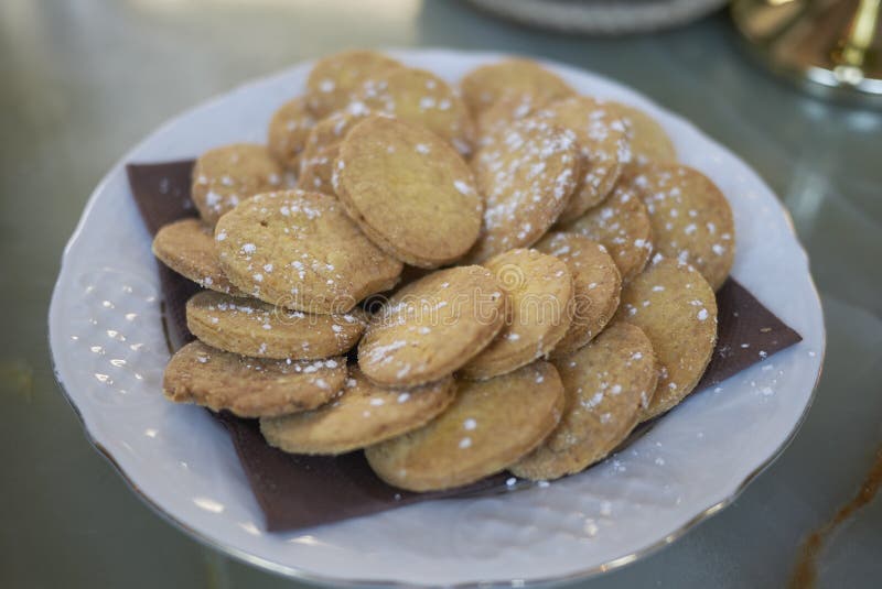 Shortbread Biscuits with Powder Sugar Stock Photo - Image of sugared ...
